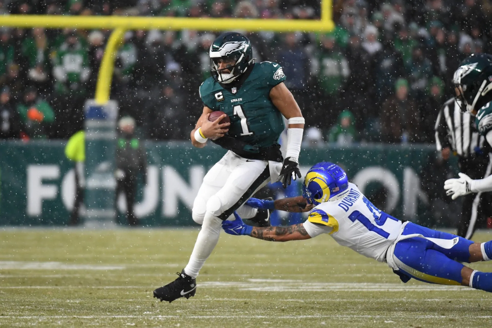 Philadelphia Eagles, star quarterback Jalen Hurts is confirmed to be out for six months after ...